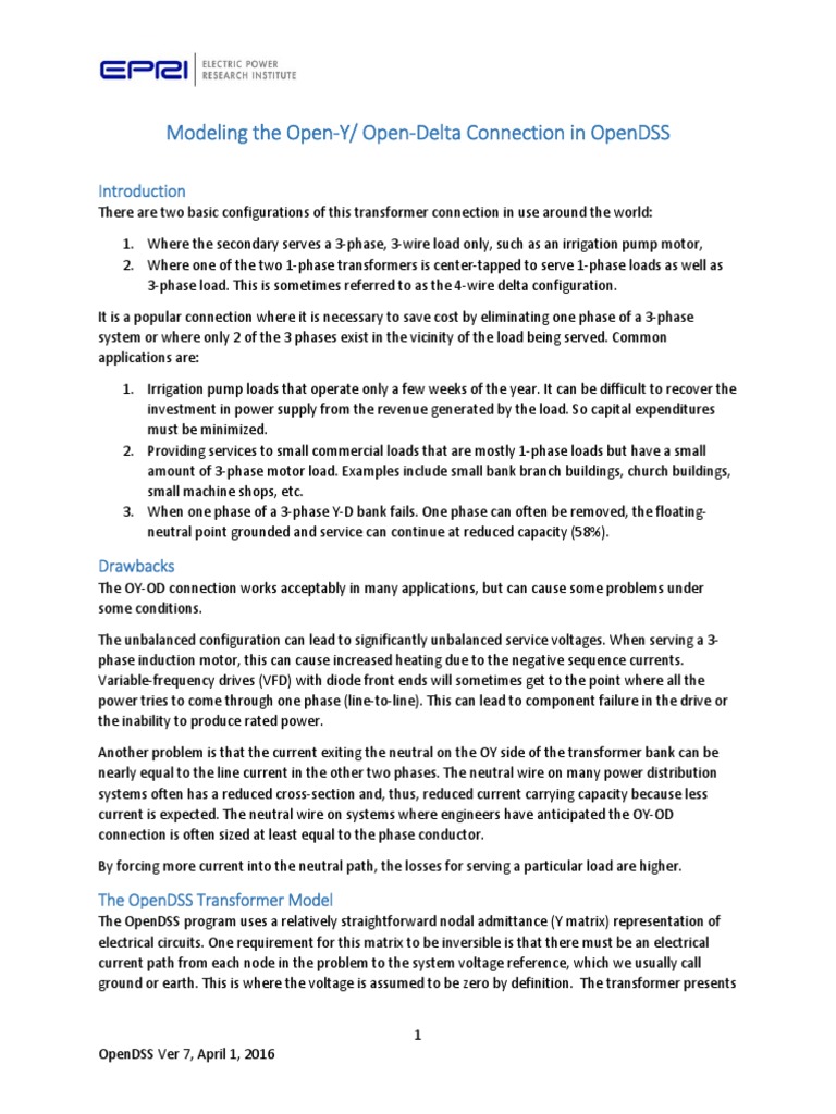 Modeling The OY-OD Connection PDF | PDF | Transformer | Capacitance