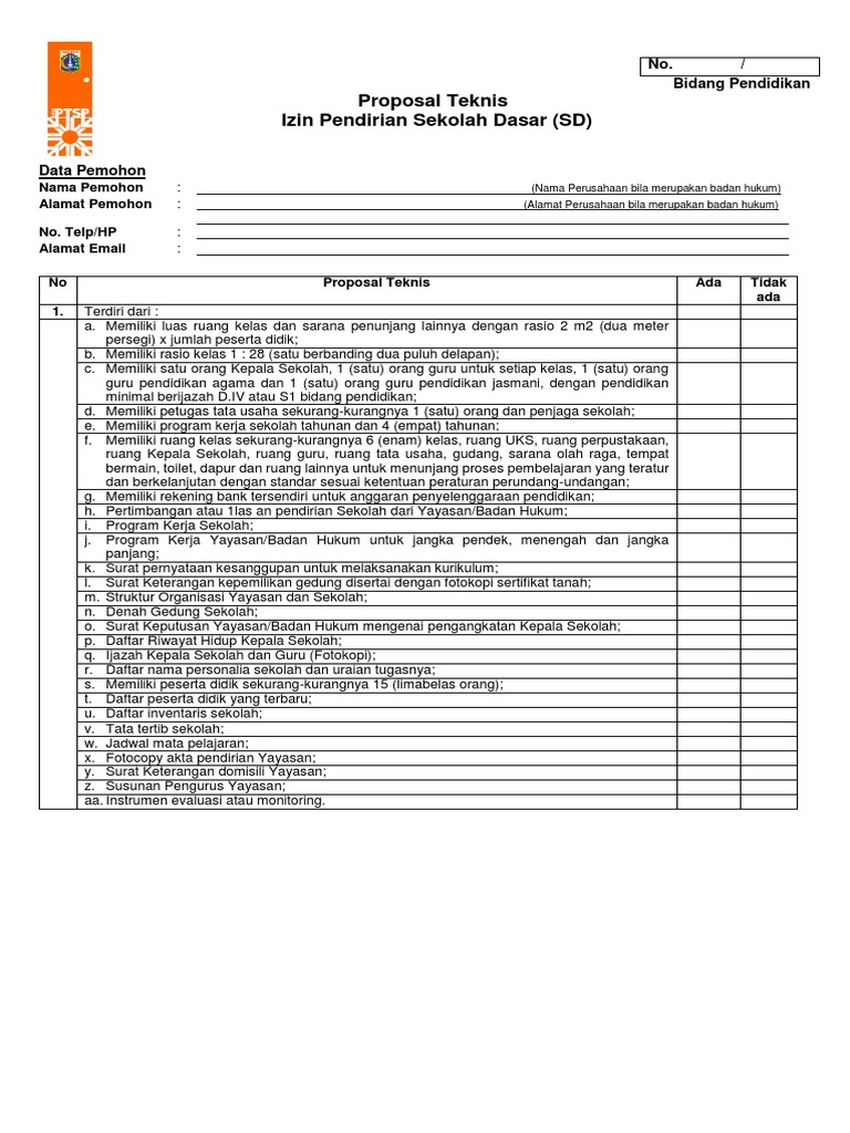 Proposal Teknis SD SMP Sma SMK | PDF