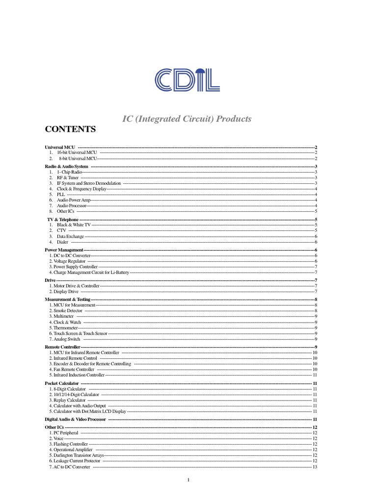 RAB Cdil IC Chips | PDF