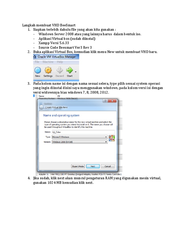 Langkah Membuat VHD BeeSmart | PDF | Komputer