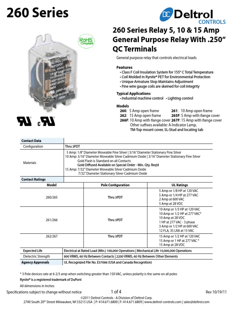 Rele Detrol Controls | PDF | Relay | Switch