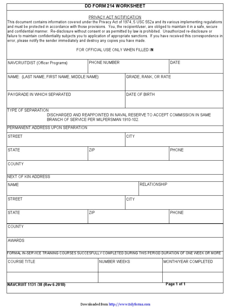 DD Form 214 PDF | PDF