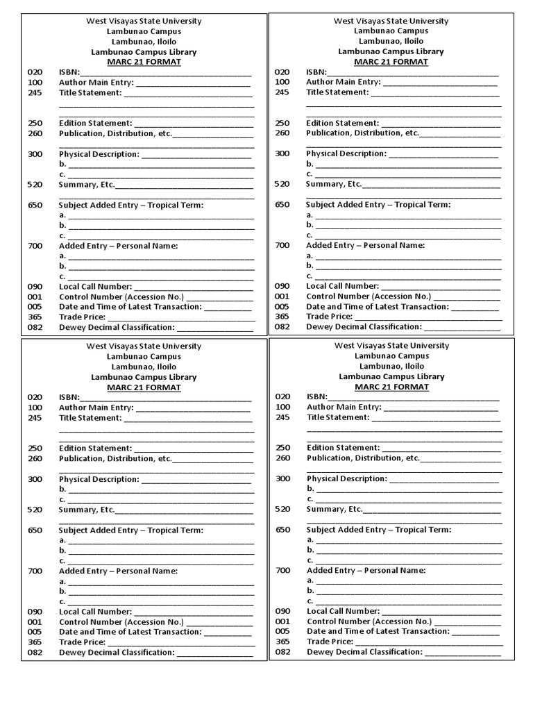 Lambunao Campus Library Marc 21 Format Lambunao Campus Library Marc 21 ...