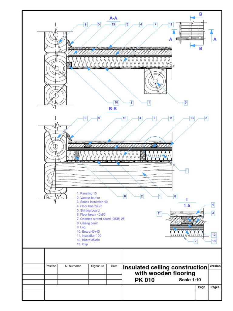 PK 010 Insulated Ceiling Construction With Wooden Flooring 1 | PDF