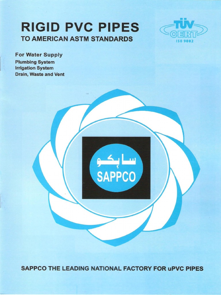 Sappco Catalogue For Astm Std. PVC Pipes | PDF | Pipe (Fluid Conveyance ...