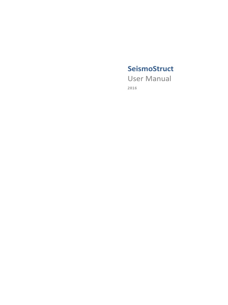 SeismoStruct User Manual | PDF | Software | Computing