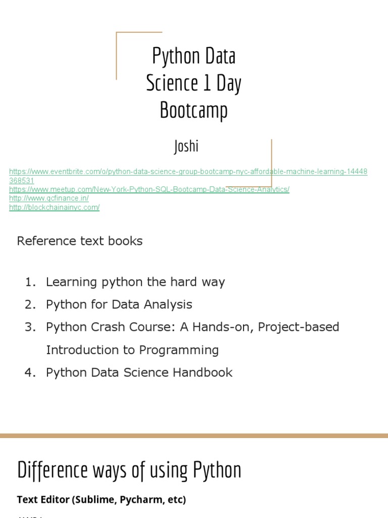 Python Data Science Group Bootcamp NYC (Affordable Machine Learning) | PDF | Python (Programming ...