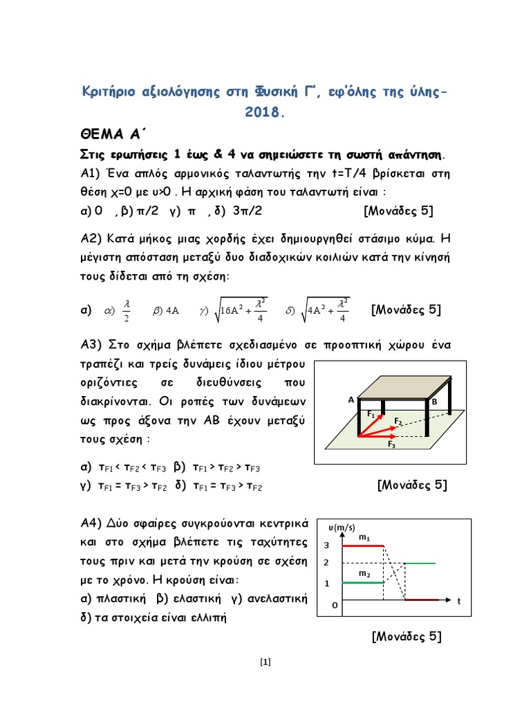 Κριτήριο Αξιολόγησης Στη Φυσική Γ | PDF