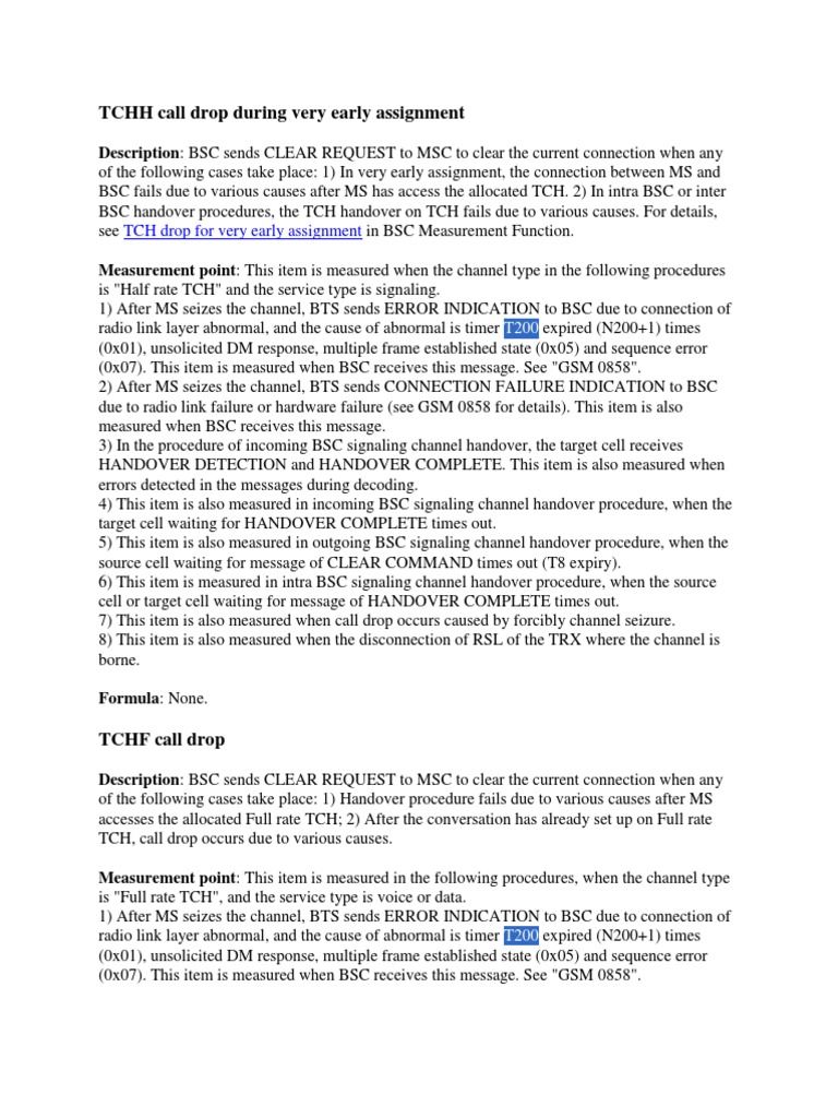 TCHH Call Drop During Very Early Assignment | PDF | Information And ...
