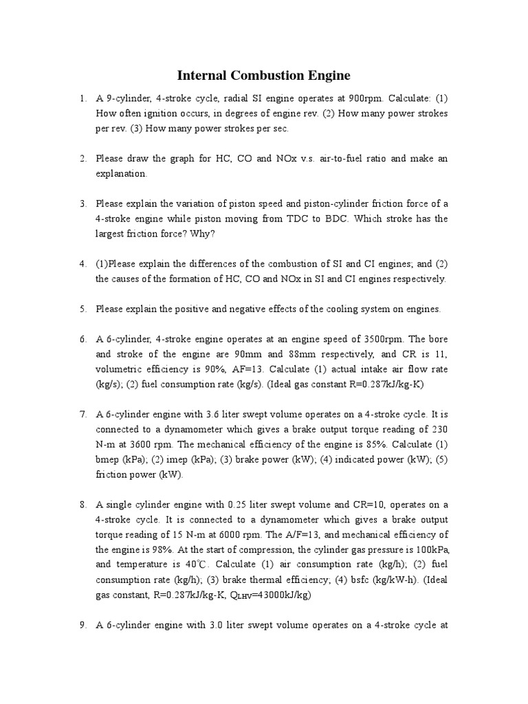 Advanced Engine Mechanics Guide | PDF | Internal Combustion Engine ...