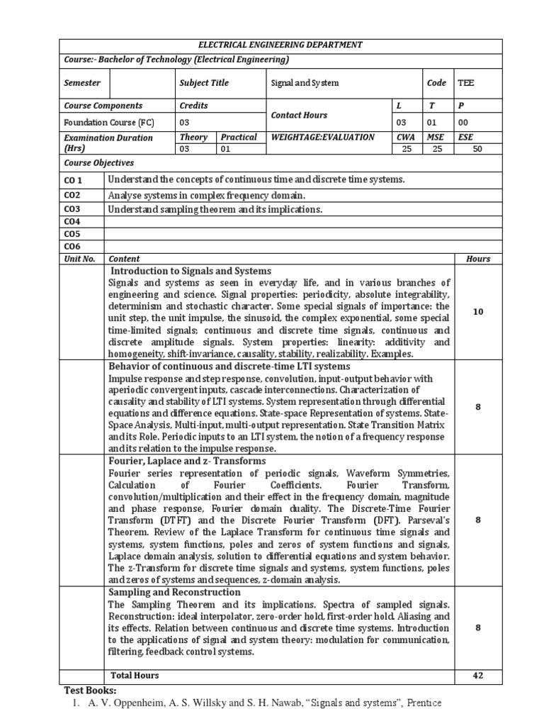 Signal and System: Introduction To Signals and Systems | PDF | Fourier ...
