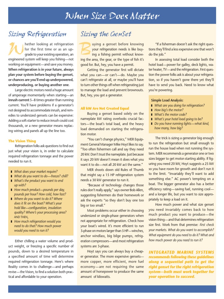 Genset Sizing | PDF | Electric Motor | Electric Generator