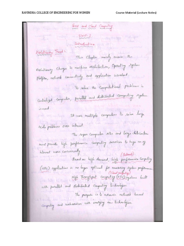 Ravindra College of Engineering For Women Course Material (Lecture ...