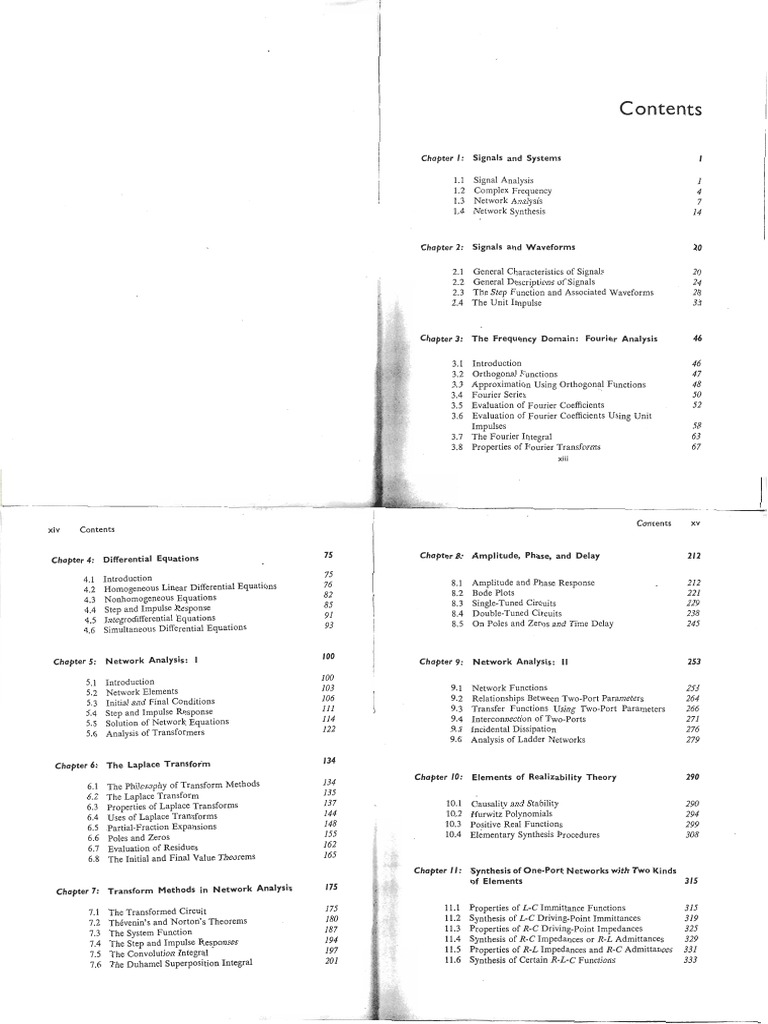 Network Analysis and Synthesis by M E Van Valkenburg PDF | PDF