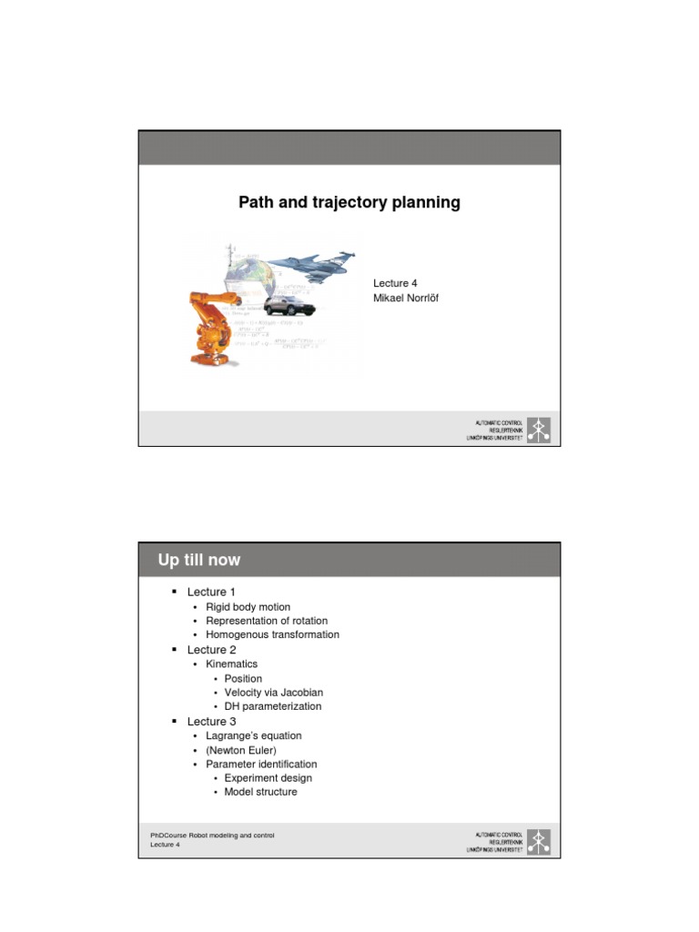 Path and Trajectory Planning for Industrial Robots | PDF | Classical ...