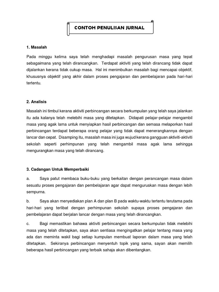 Contoh Penulisan Jurnal | PDF | Karier & Perkembangan | Pengembangan Diri