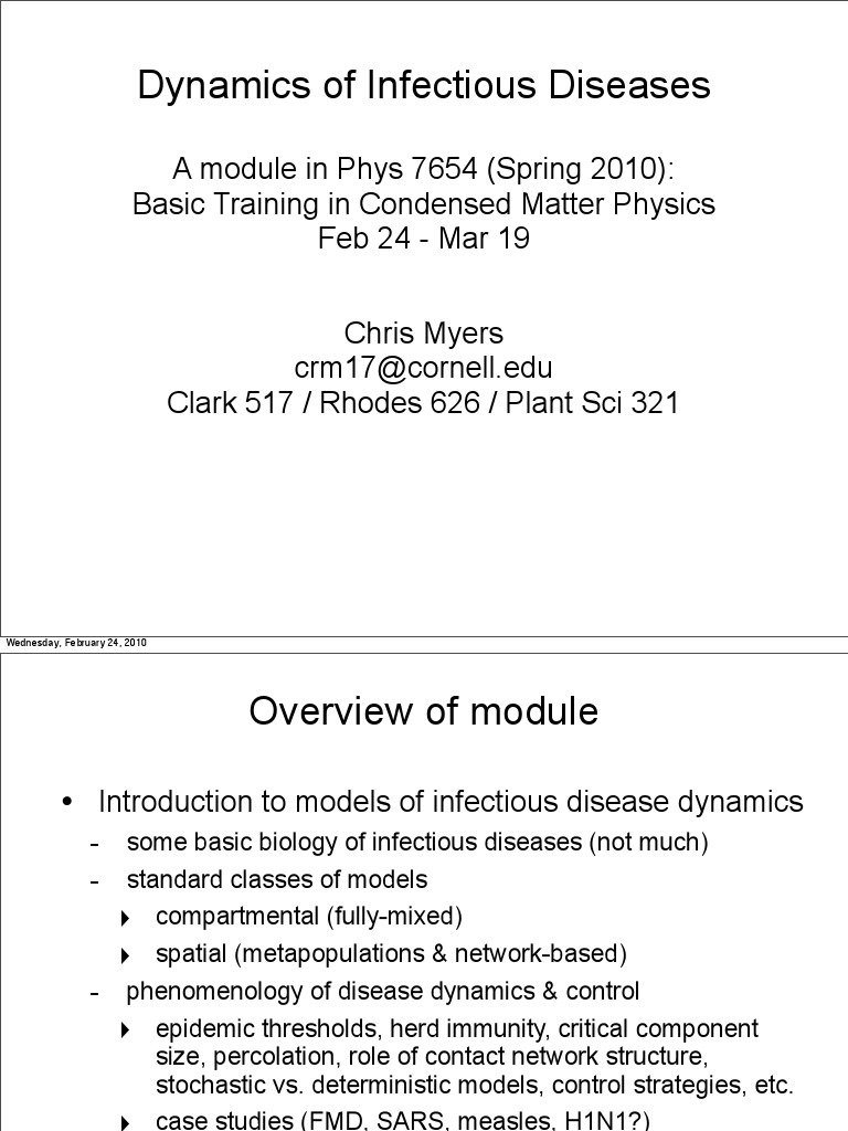 Infectious Disease Modeling Module | PDF | Infection | Epidemiology