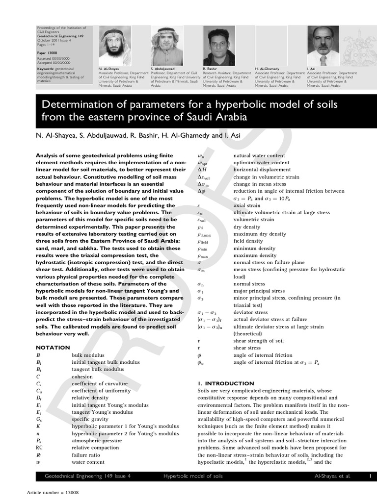 Duncan Model Validation PDF | PDF | Young's Modulus | Stress (Mechanics)