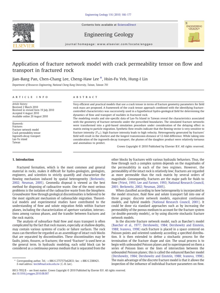 Application Of Fracture Network Model With Crack Permeability Tensor