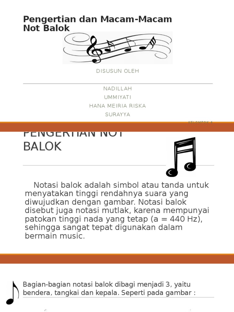Pengertian Dan Macam-Macam Not Balok TUGAS SBK | PDF