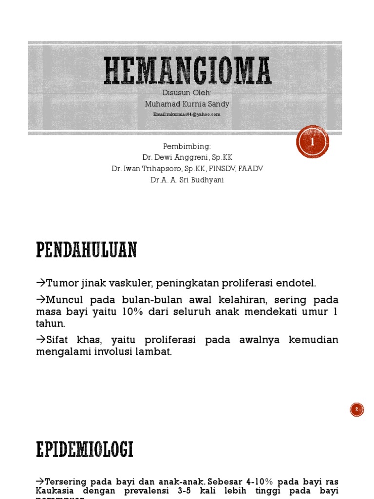Hemangioma PPT Mks | PDF