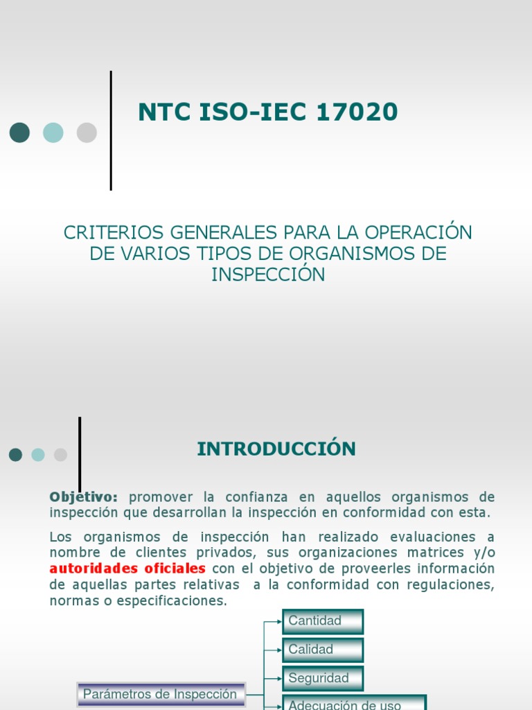 NTC ISO-IEC 17020 Criterios Generales Inspección | PDF | Business