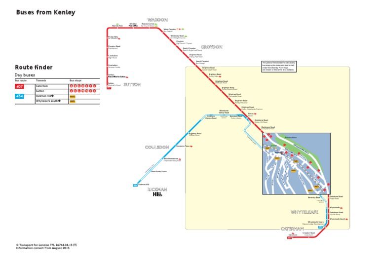 TFL Bus Spider Map For Kenley | PDF | Bus Transport | Transport