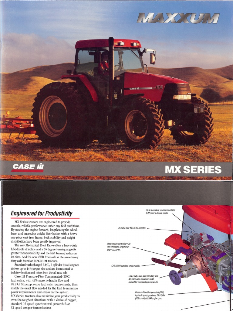 Case IH MX 135 Series Brochure | PDF | Transmission (Mechanics) | Clutch