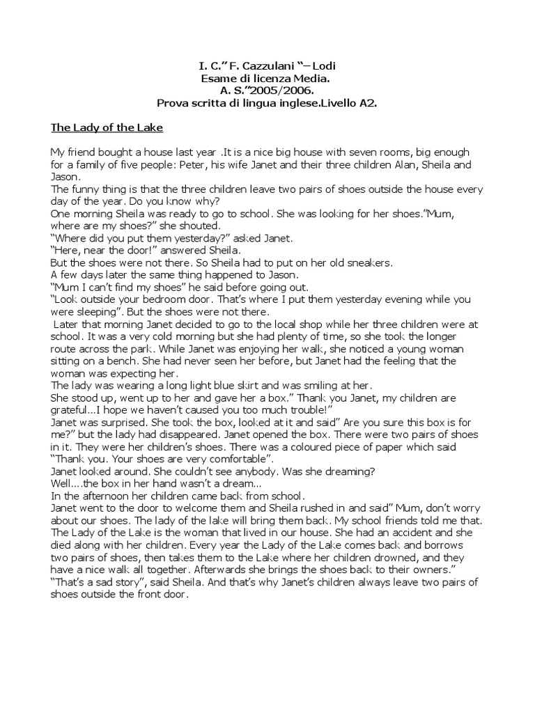 The Lady of The Lake | PDF