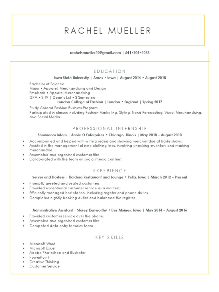 Resume 2018 - Mueller | PDF