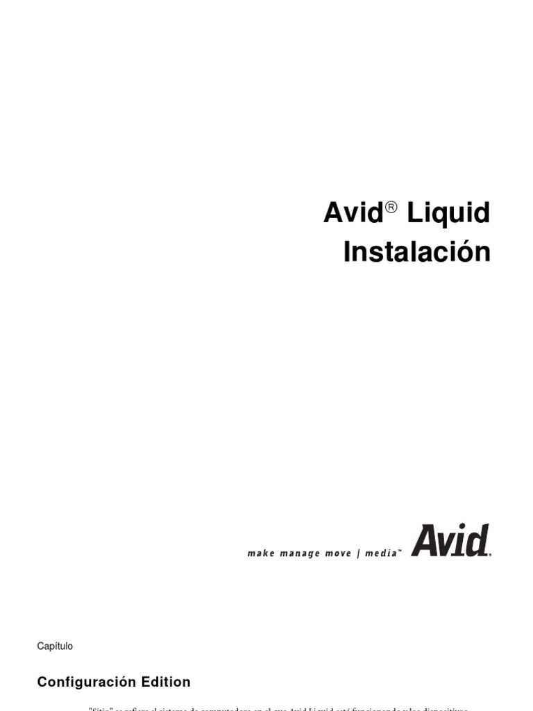 Manual Avid Liquid 7.2 | PDF | Sistema operativo | Vídeo