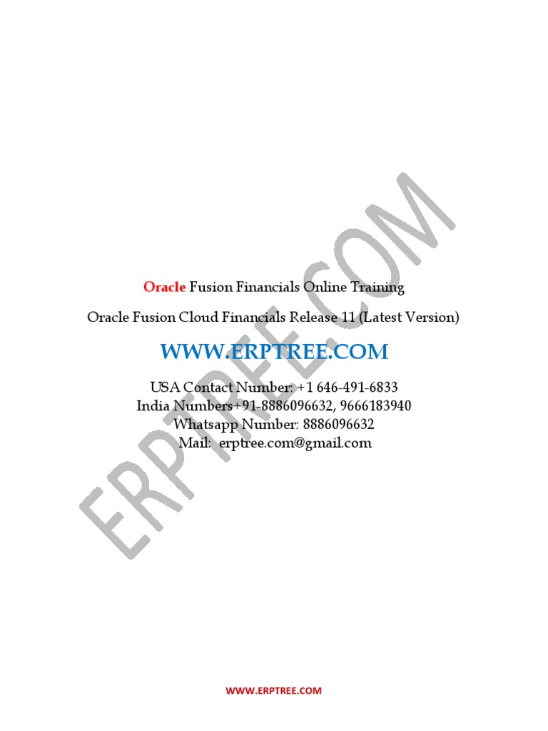 Oracle Fusion Financials R11 & R12 Training | PDF | Accounts Payable ...
