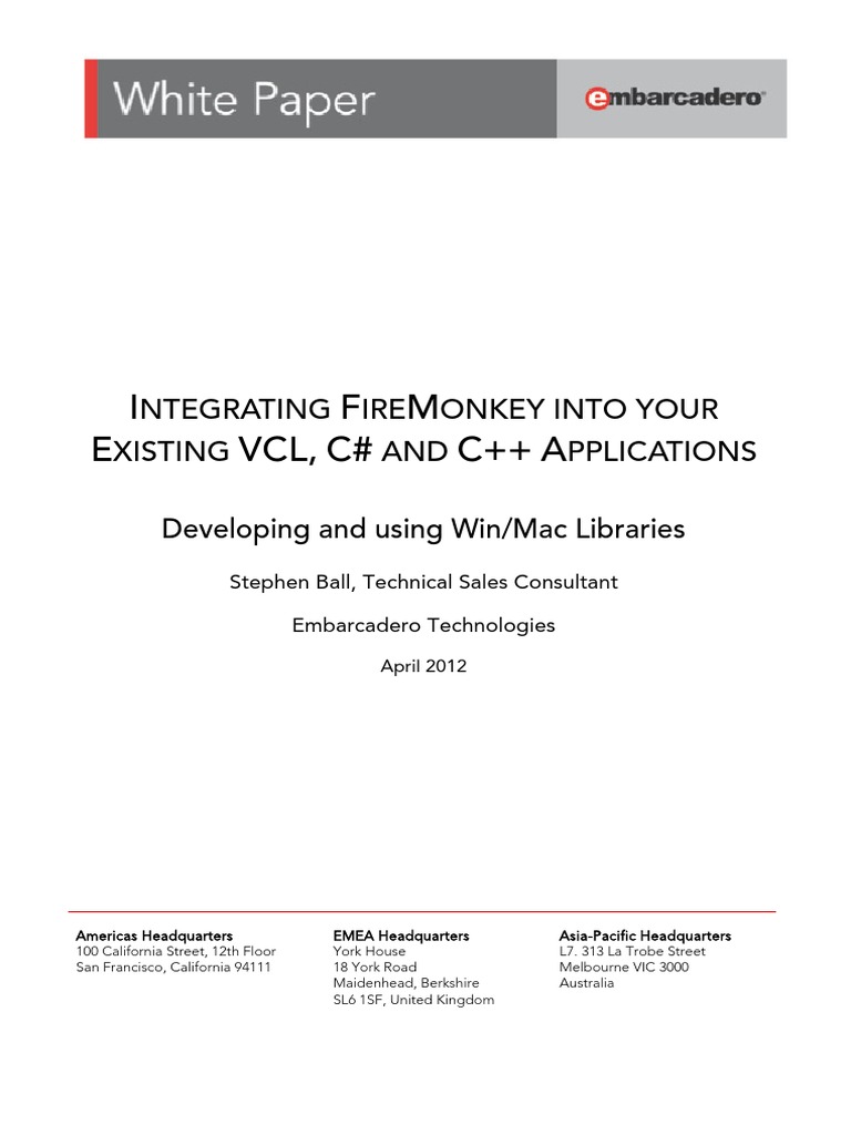 Firemonkey VCL | PDF | Library (Computing) | Computer Libraries