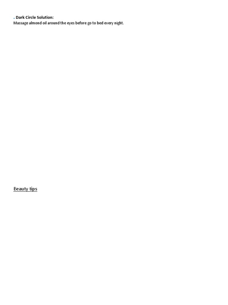 Beauty Tips | PDF
