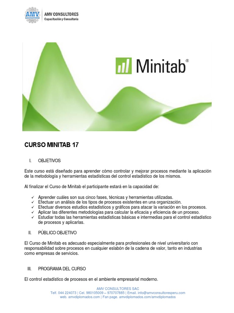 Curso MINITAB 17 PDF | PDF | Estadísticas | Science
