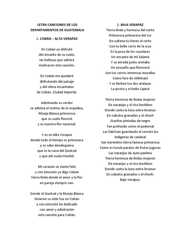 Canciones de Guatemala