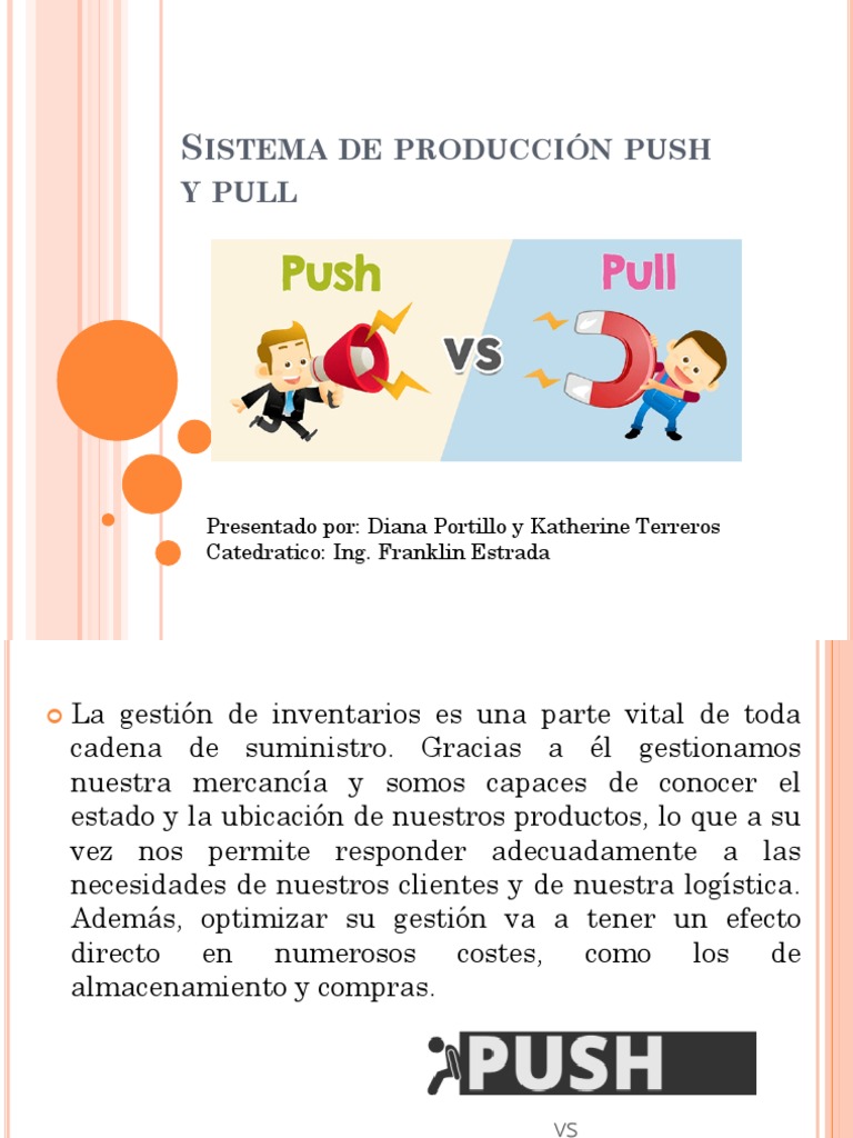 Sistema de Producción Push y Pull | Inventario | Logística | Prueba ...