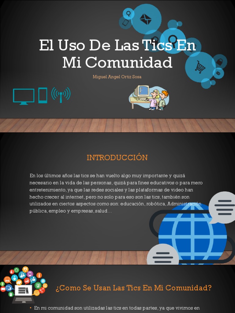 El Uso de Las Tics en Mi Comunidad | PDF