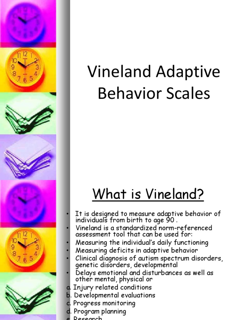 Vineland Adaptive Behavior Scales | PDF | Validity (Statistics ...