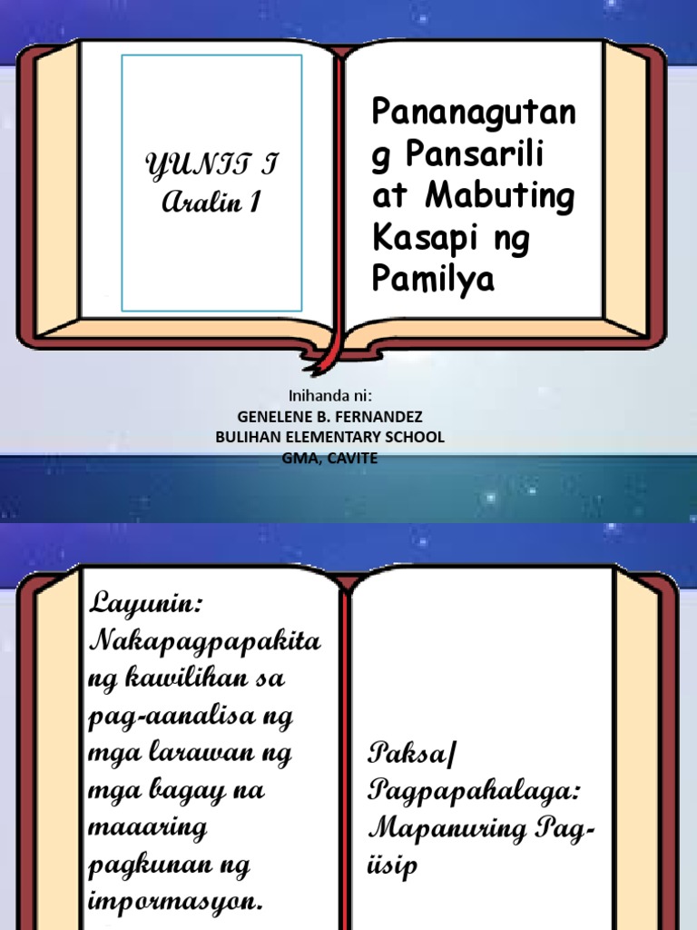 Esp Aralin 1 Yunit 1 | PDF