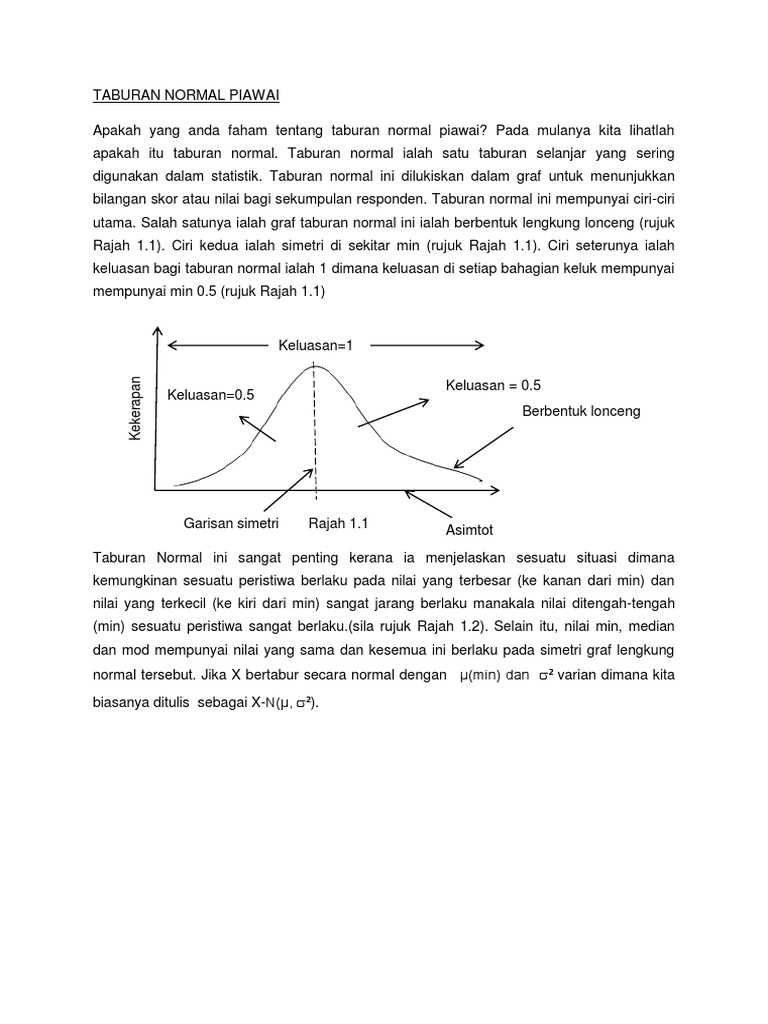 Taburan Normal Piawai | PDF