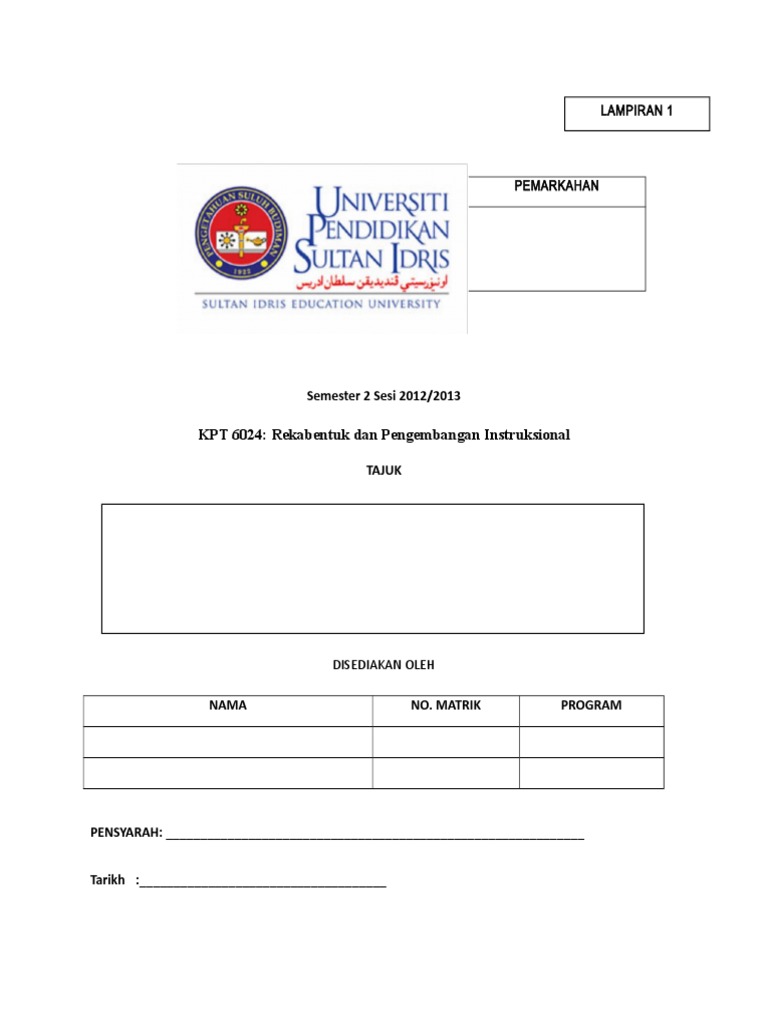 Cover Assignment Upsi | PDF