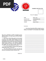 6 RVFS - SWBL OJT EVALUATION FORM - Rev 1 - 12.09.2020 | PDF | Evaluation | Behavior Modification