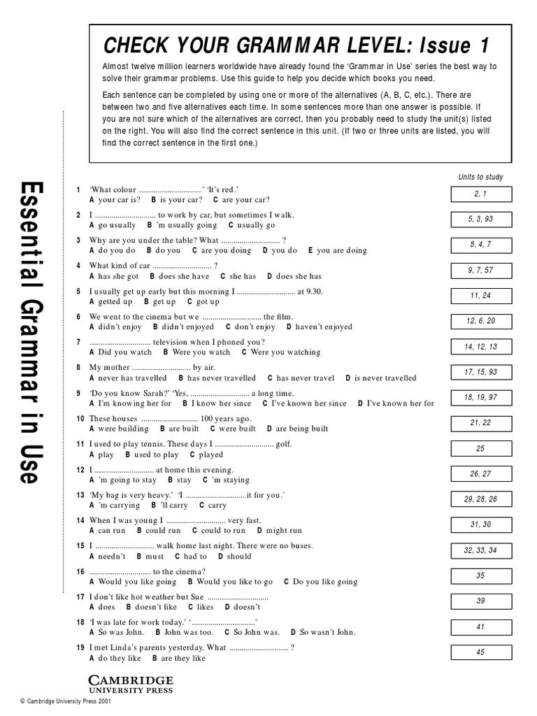 Cambridge in Use TESTS | PDF