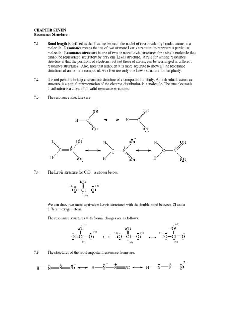 Resonance Structures and Lewis Diagrams | PDF | Atomic | Atomic Physics