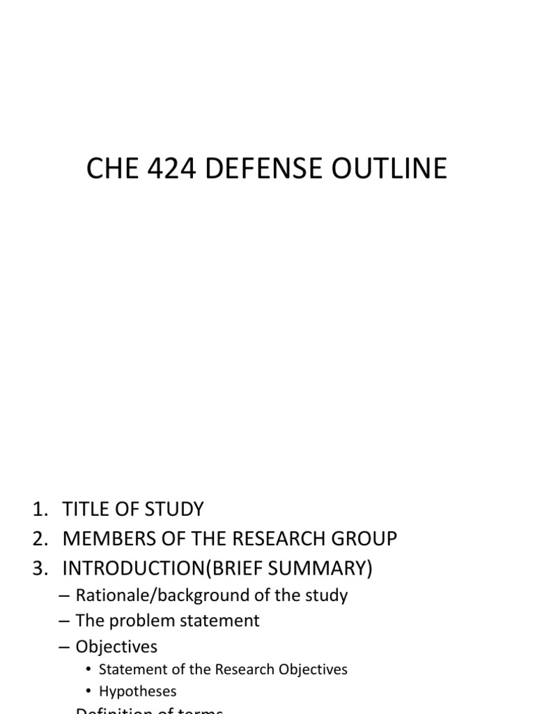 Defense Outline | PDF