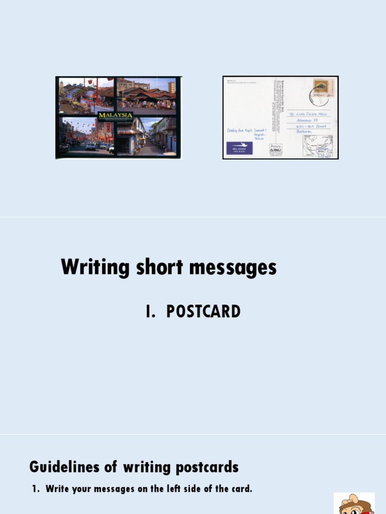 Postcard Writing Guidelines and Examples | PDF | Postcard | Written ...