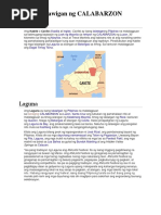 Rehiyon IV A Calabarzon Anyong Tubig at Anyong Lupa | PDF