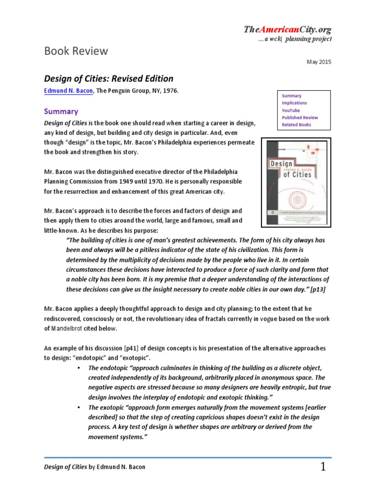 Design of Cities PDF | PDF | Design | Urban Planning