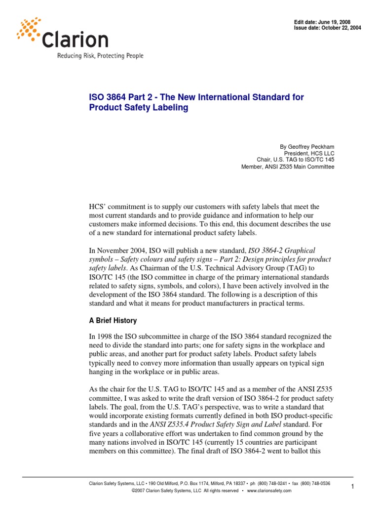 ISO 3864-2 Aplication PDF | PDF | International Organization For ...